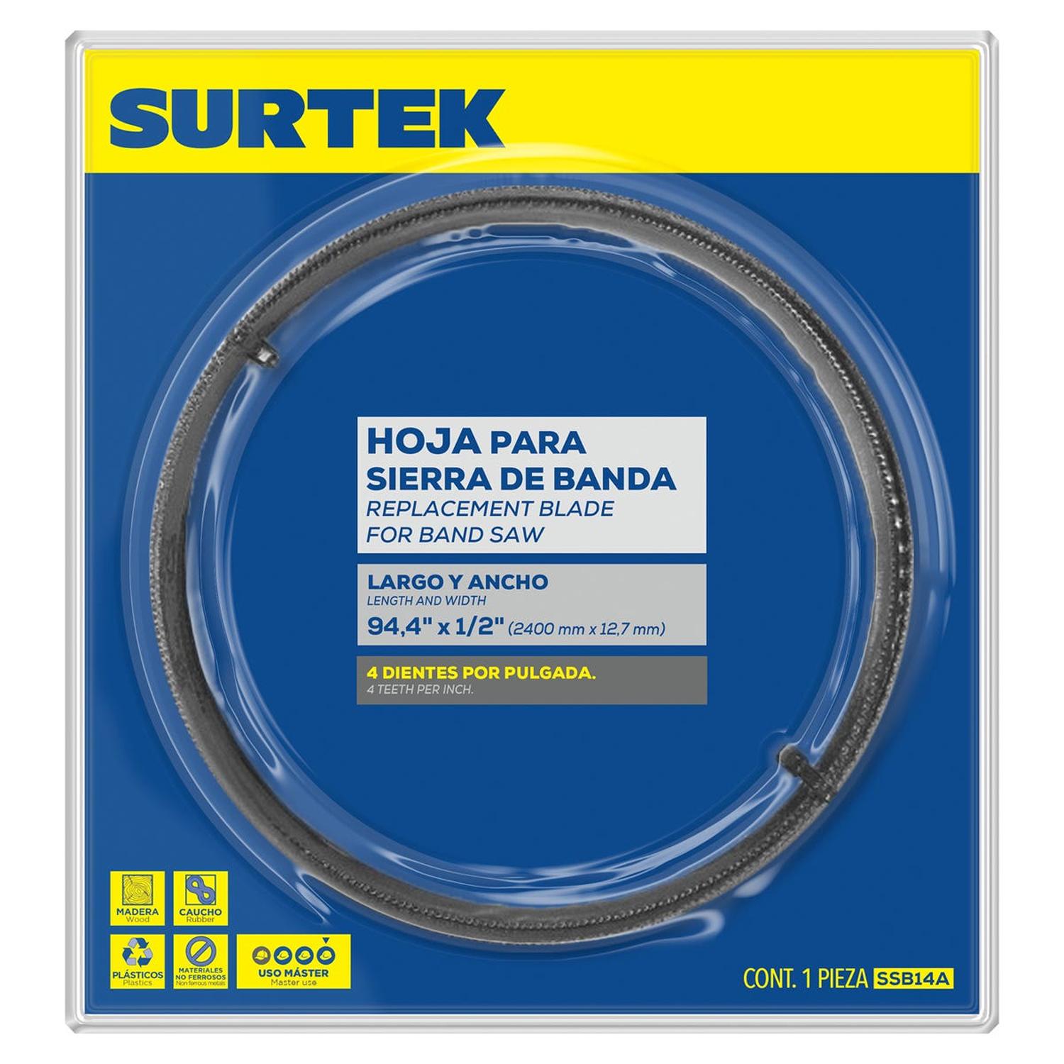 Hoja para sierra de banda 14" 3 dpp, Surtek SSB14A – FERRETERIA EL OSO