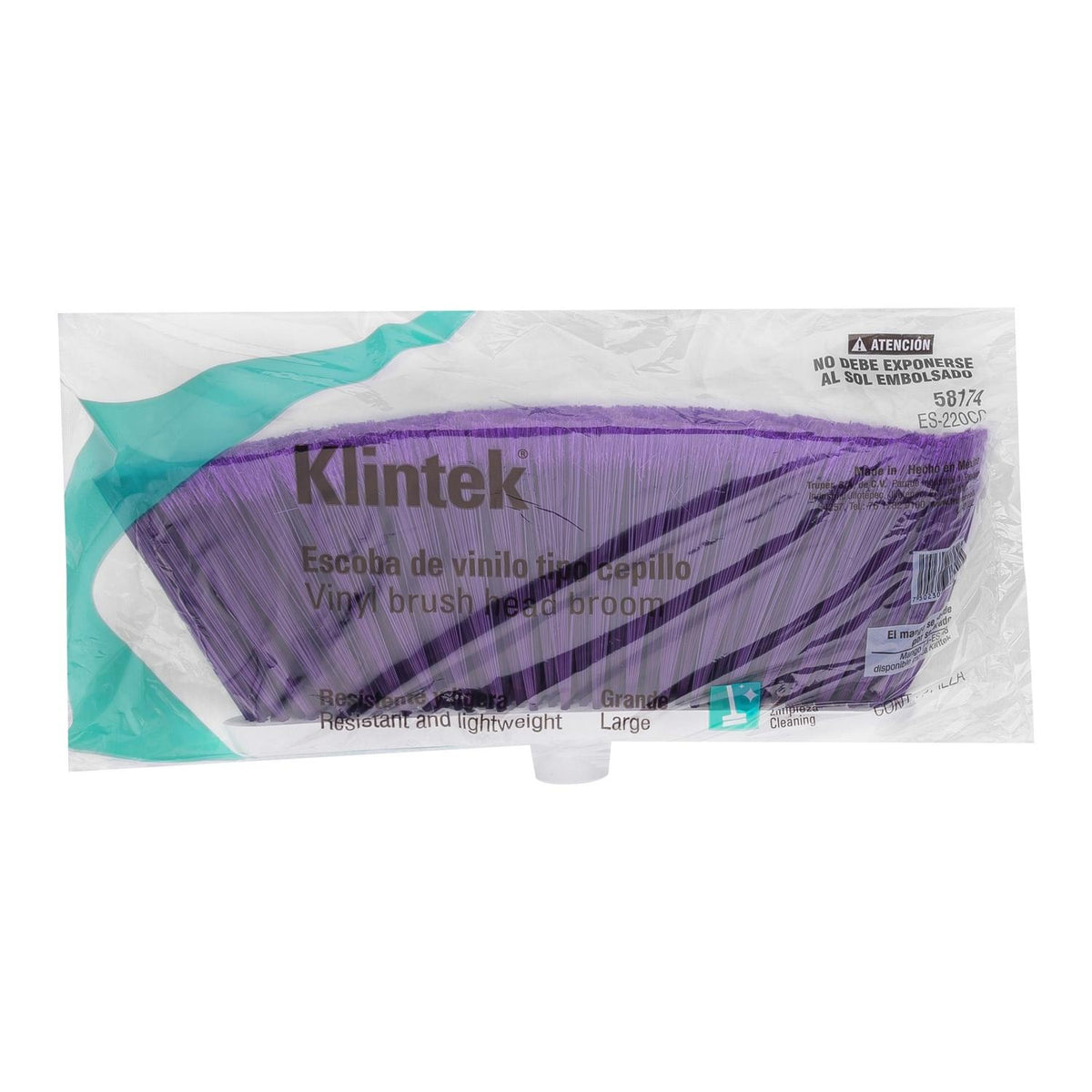 Escoba vinilo, tipo cepillo sin bastón, grande, Klintek 58174 ...