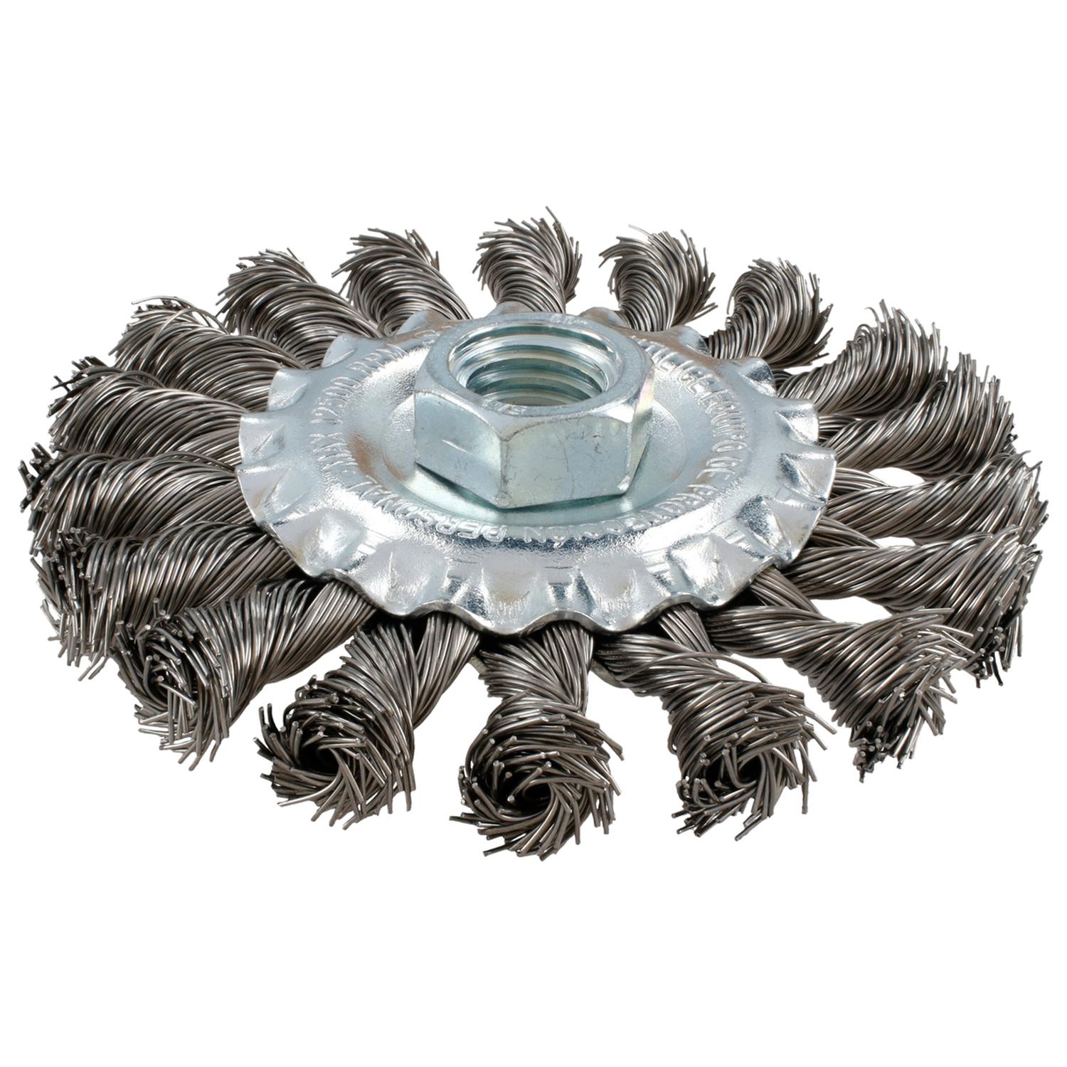 Carda circular ondulada alambre delgado acero inoxidable 4" x 0.30 mm – FERRETERIA EL OSO