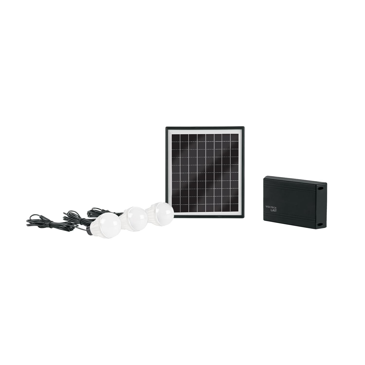 Sistema de iluminación Solar 6 W con 3 lámparas LED, Volteck 45870 ...