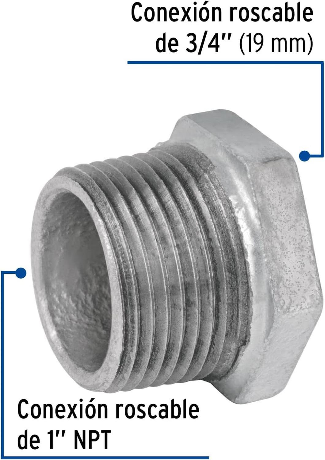 Reducción bushing, acero galvanizado, 1'x 3/4' FOSET 47505 – FERRETERIA ...