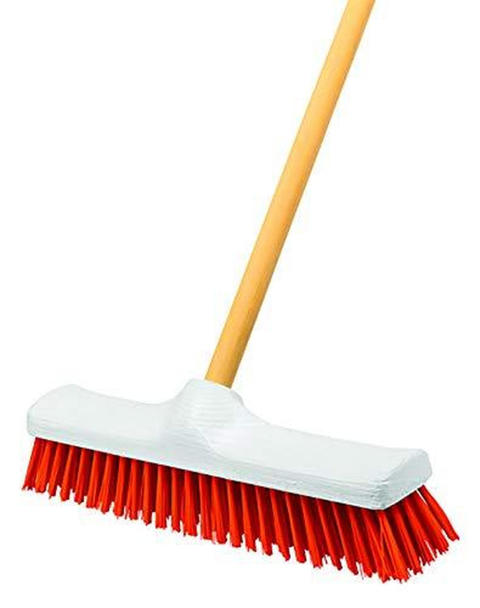 Cepillo industrial cerda rígida de 40 cm, bastón de madera 57035 ...