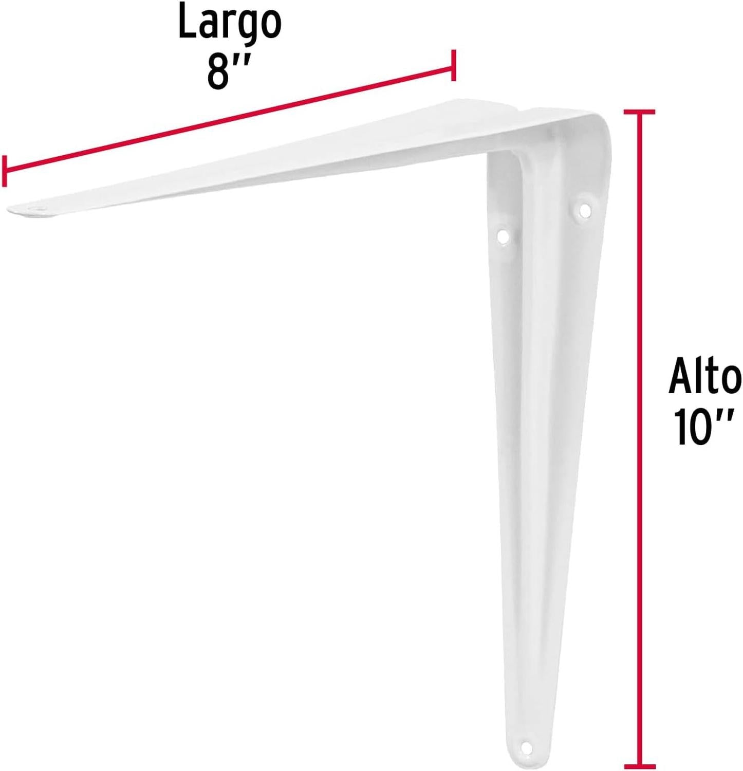 Ménsulas de acero, 8 x 10', blanco FIERO 44009 – FERRETERIA EL OSO